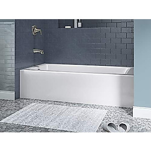 KOHLER K-26109-RA-0 Entity 60-Inch x 30-Inch Alcove Bath with Integral apron, integral flange and right hand drain, White