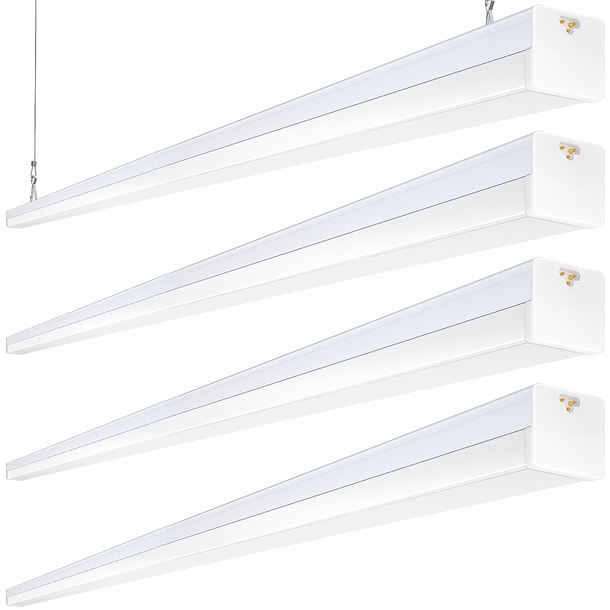 AntLux Linkable 8FT LED Shop Lights, 110W 8 Foot Ceiling Light [6-lamp T8 Fluorescent Equiv.], 12000LM, 5000K, Compact 96” LED Strip Lights for Warehouse Garage, Hanging & Flush Mount, Plug in, 4 Pack