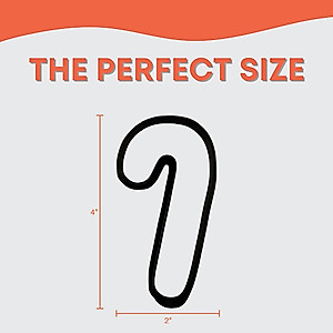 Christmas Candy Cane Cookie Cutter with Easy to Push Design, for Baby Showers, Work Events, and Birthday Celebrations (4 inch)