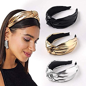 Ivyu Headbands Women Hair Head Band- Knotted Wide Turban headband Fashion Cute Hairbands Hair Accessories for Girls and Women (YHHFG-017)