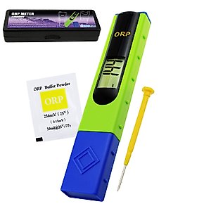 Digital Pen-Type Oxidation Reduction Potential ORP Redox Meter Tester Sensor Probe -1999-1999mV 1-Point Calibration for Aquariums Swimming Pools Water Treatment Systems Aquaculture Spa