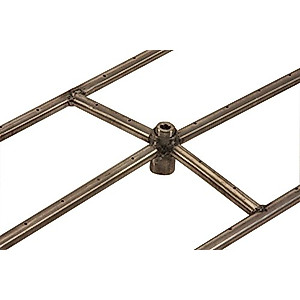 Hearth Products Controls (HPC) Rectangle Stainless Steel Fire Pit Burner (FRSR-24X12-NG), 24x12-Inch, Natural Gas