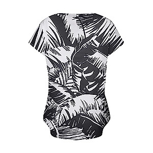Zxrwany Summer Blouses for Women 2023,Cotton Tops for Women Casual Summer Big and Tall Graphic Tees Women's Short Sleeve Blouses Button Up Black Short Sleeve Shirts(2-Black,X-Large)