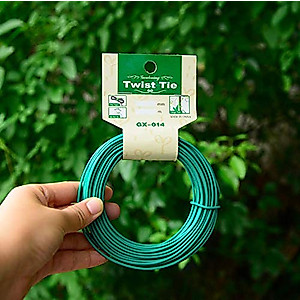 Garden Twist Tie Bonsai Training Wire 50 Feet 1.8mm Twine Perfect for Plant Cages Christmas Tree Tie