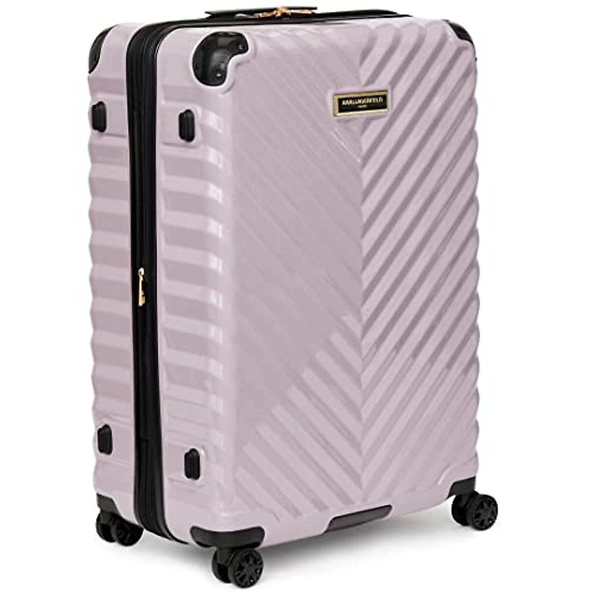 Karl Lagerfeld Paris Women's Suitcase Spinner Wheels Hardside, Lilac, One Size