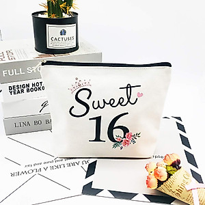 Charmoly Sweet 16 Gifts for Girls 16th Birthday Gifts Ideas 16 Year Old Girls Sweet Sixteen Gifts for Teen Girls Cute Makeup Bag