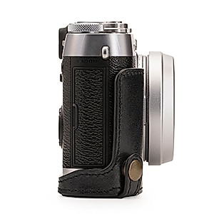 Megagear Fujifilm X100F Ever Ready Genuine Leather Camera Half Case And Strap, With Battery Access - Black - MG1281