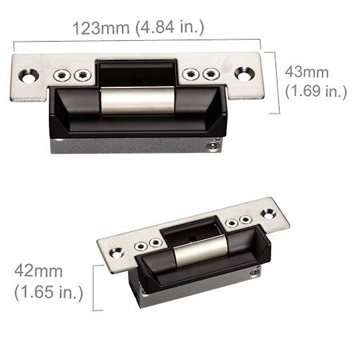 MENGQI-CONTROL Waterproof Metal RFID PIN Code Door Security Access Control System ANSI Standard North American Heavy Duty Electric Strike Lock,110V-240V Power Supply Unit,Exit Button,Cards/Key Fobs
