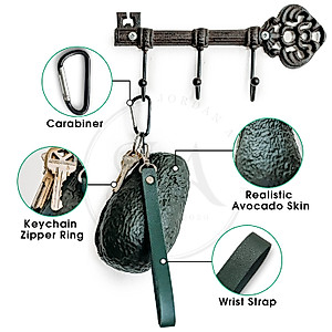 Avocado Coin Purse For Women/Avocado Gifts Wallet Purse Coin Pouch /Vegan Gifts or Keto Gifts Keychain /Novelty Purse Pouch Wristlet Wallets for Women/Avocado Stuff or Avocado Wallet Wristlet