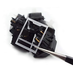 ZugGear DUROCK Switch Film for Cherry MX Compatible Mechanical Keyboard Switches, 0.15mm HTV+PC Soft Double Layer Keyboard Switch Film (120pcs)