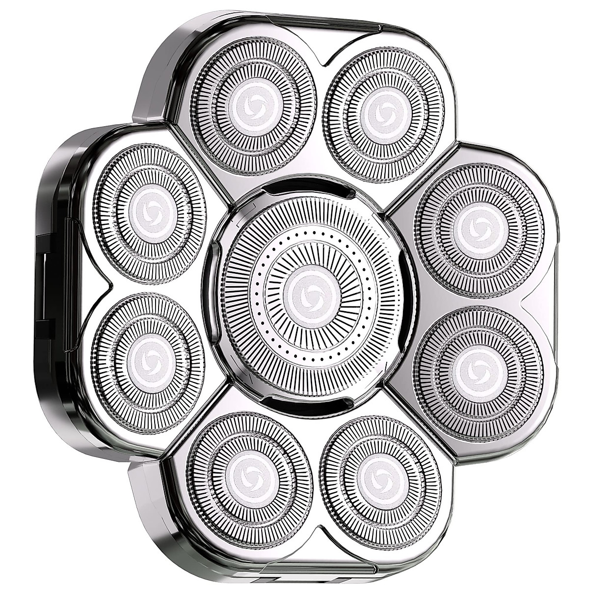 Universal Replacement Heads for Blade,Replacement Blades Compatible with Most Major Head Shaver Brands, Easy-to-Install Electric Razor Shaver Heads for Bald Men. (9 Silver)