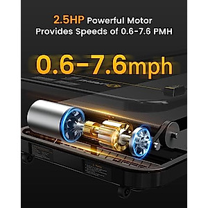 UREVO 2 in 1 Under Desk Treadmill, 2.5HP Folding Electric Treadmill Walking Jogging Machine for Home Office with Remote Control