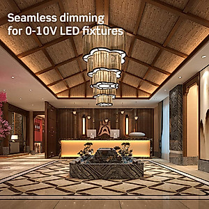 Leviton IllumaTech Dimmer Switch for 0-10V LED, Mark 7 Florescent Ballasts, IP710-DLZ, White, Image