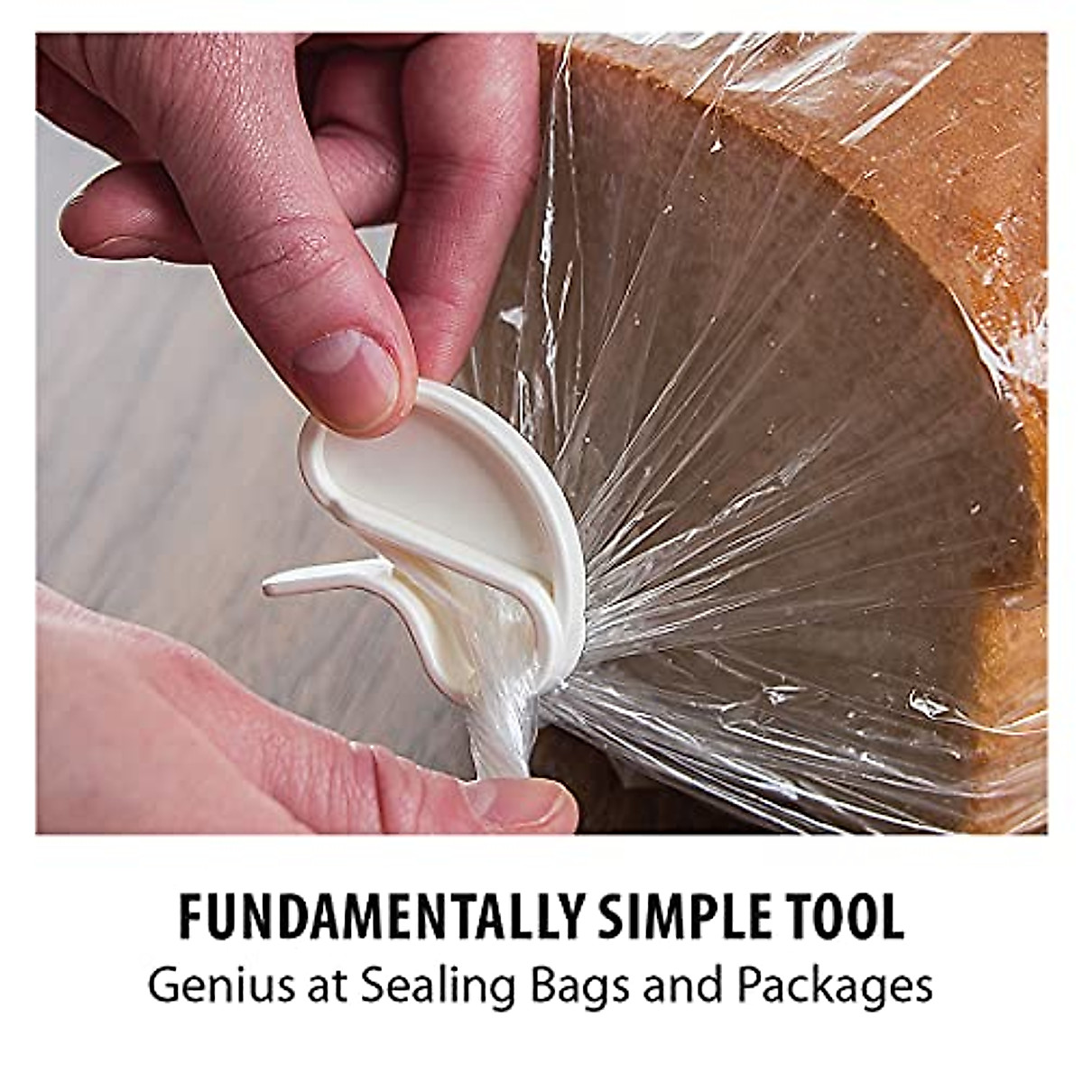 Rada Cutlery Quick Grip Chip Snack Bag Clips – Heavy Duty Food Sealer, Made in USA, 3 Pack, White