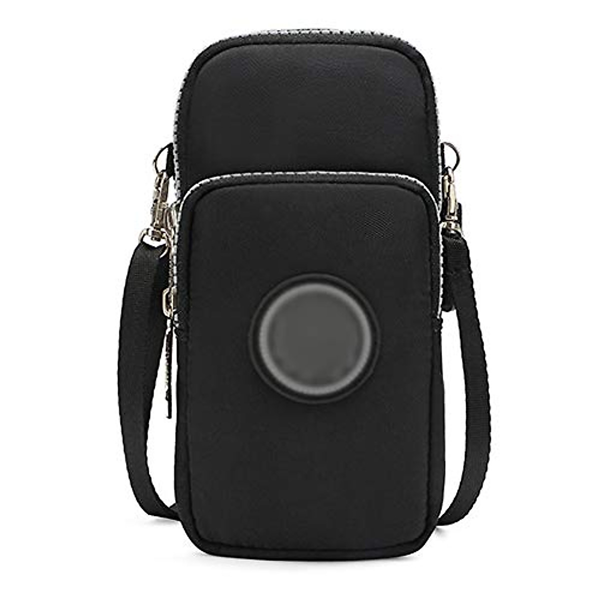 3-Layers Cellphone Pouch Wristlet Purse Waterproof Sports Armband Shoulder Bag Wallet
