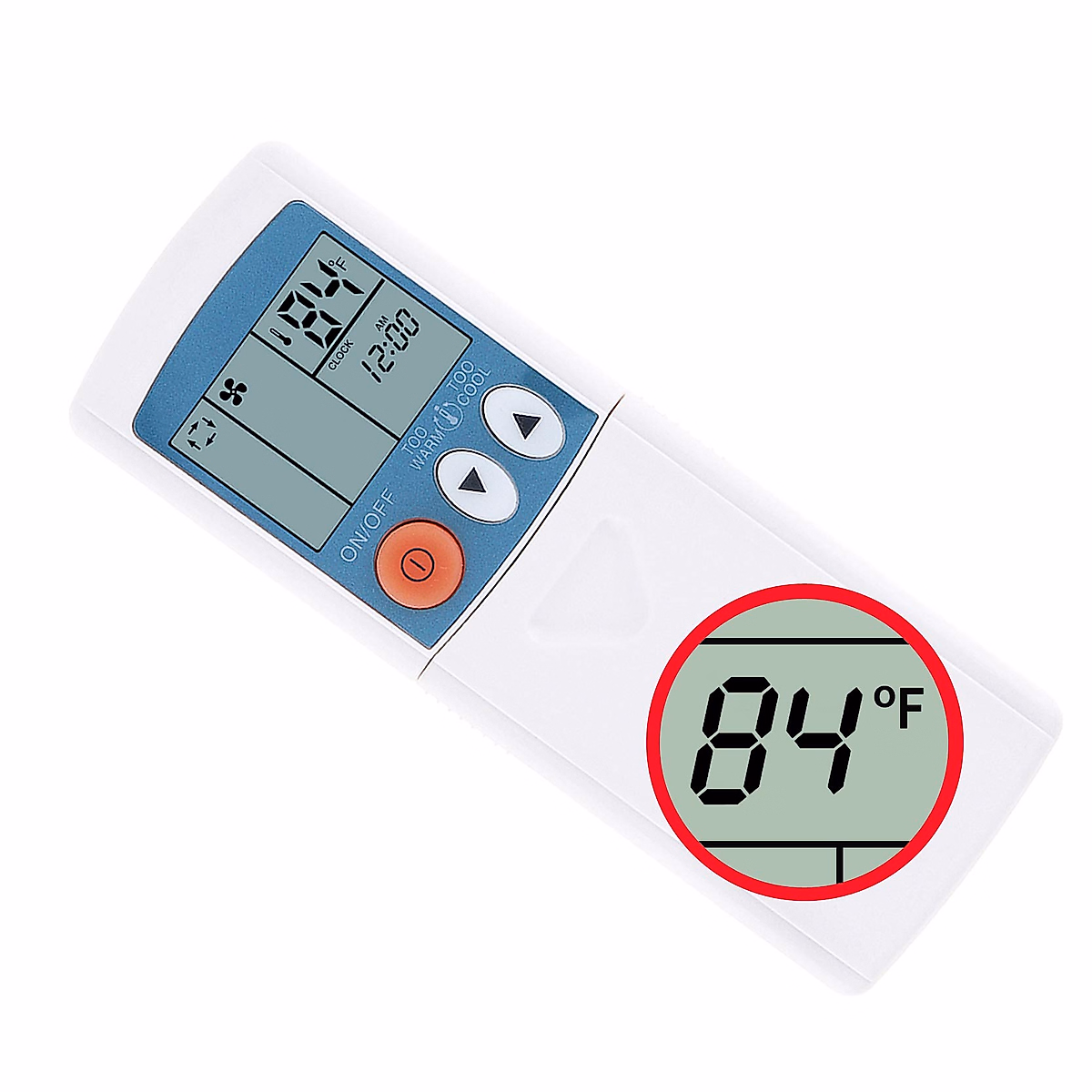 RCECAOSHAN Compatible with Mitsubishi Electric Mr Slim Air Conditioner Remote Control E12785426 MSH09NW MSH15NN MSH12NN E02785426 PEA-A18AA7 Display in Fahrenheit