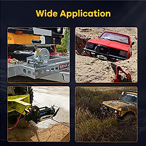 12V 13000LBS Electric Winch Synthetic Rope Truck For Jeep 13000LB Trailer 4WD