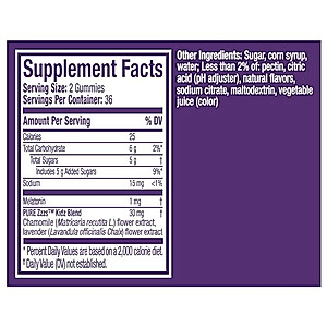 VICKS Pure Zzzs Kidz, Melatonin Sleep Aid Gummies for Kids and Children, Helps Your Child Fall Asleep Naturally, Low Dose Melatonin, 72 Gummies, Packaging May Vary