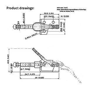 MIKMAYTOO Push Pull Action Toggle Clamps 6 PACK 301AM Latch Anti-slip Hand Tool 110Lbs Holding Capacity Quick Release Clamp … (301AM)