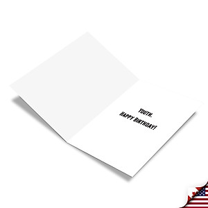 NobleWorks - 1 Funny Happy Birthday Greeting Card - Retro Woman Humor, Notecard Talk Bubbles - Pre-Existing Condition C9364BDG