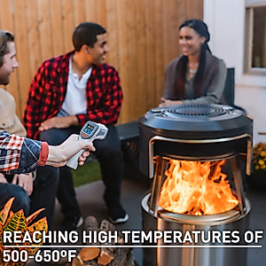 Solo Stove Bonfire Pi Fire | Pizza Oven Accessory for Bonfire Fire Pit, Incl. Carry Case & Cordierite Pizza Stone, Wood Burning Assembly, Stainless Steel, (H x Dia): 16.9 x 19.3 in, 19.6 lbs