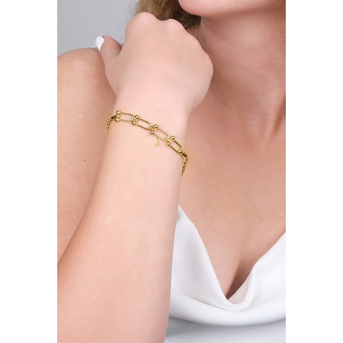 Solid Gold Initial Charm Available in A-Z, Tiny Cute Letter Jewelry (C)