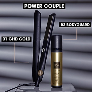 ghd Gold Styler ― 1" Flat Iron Hair Straightener, Professional Ceramic Hair Straightening Styling Tool for Stronger Hair & More Color Protection ― Black