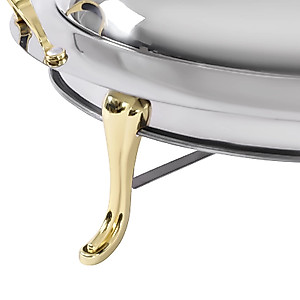 Round Chafing Dish Stainless Steel Chafing Dish Buffet Chafer 3L Catering Chafers and Buffet Warmers with Fuel Holder