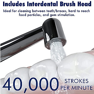 Sonic-FX Duo Rechargeable Electric Toothbrush Set - with 14 Brush Heads, 3 Modes, Smart Auto-Timer, Charging Dock Holder - Dual Handle Electric Tooth Brush for Adults & Kids, Black and White