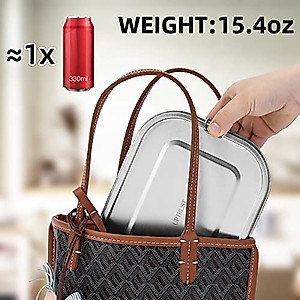 UPTRUST Leak Proof Stainless Steel Bento Lunch Container, (47OZ/1400ML) Metal Bento Lunch Box for Kids or Adults, 3 Compartment Packing Box for Work Lunch