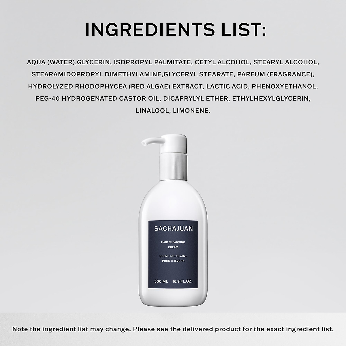 SachaJuan Hair Cleansing Cream 500 ml / 16.9 oz