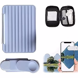 Smartphone Camera Mirror Reflection Clip Kit-Phone Camera Lens kit,Mobile Phone Reflection Camera Clip Selfie Reflector,Mobile Phone Shooting Supplies,Applicable to All Mobile Phones (White)