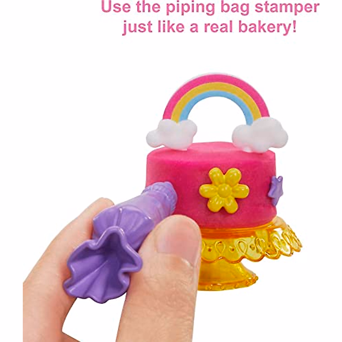 Barbie Bakery Doll & Playset with Pink-Haired Petite Doll, Baking Station, Cake-Making Molds & Dough & 20+ Accessories