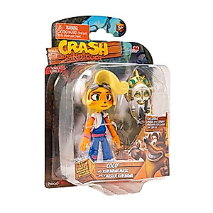 Crash Bandicoot 11cm Coco with Mask HE12300 | Collectable Retro Gaming Figure for Kids with Accessory