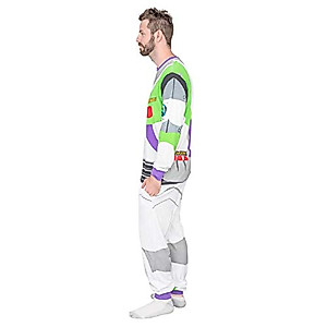 Mad Engine Toy Story Buzz Lightyear All the Buzz Costume Pajama Shirt and Pants Set White