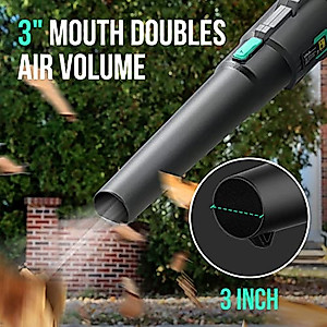 Litheli Cordless Leaf Blower 40V, Battery Leaf Blowers for Lawn Care, Lightweight Axial Blower for Blowing Leaf, Dust, Debris, with 2.0Ah Battery & Charger Included