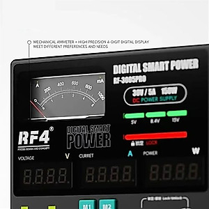 RF-3005PRO RF3005D Digital Smart Power Meter 30V5A 150W Mechanical Instrument with A/MA Automatic Range Switching Function Tool(RF-3005D)