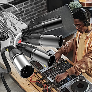 XLR Snake Cable, 10-Feet 4-Channel XLR Male to XLR Female Snake Splitter Microphone Cable Cord with Color Coded, Rubber Cable Boot, Ancable