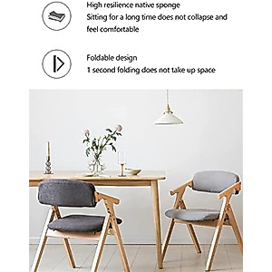 TIST Solid Wood Dining Chair Household Foldable Chair Foldable Portable Backrest Office Chair Stool Dining Chair (Color : B, Size : 29.3)