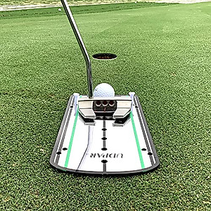 UDPARSCO Golf Putting Alignment Mirror, Portable Golf Training Aid, Putting Golf Training Equipment, Putting Trainer, Size 12 x 6 Inches