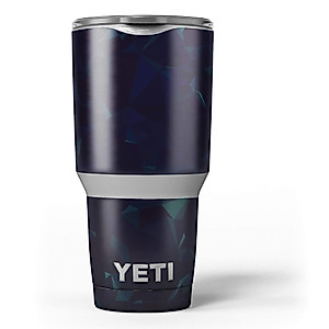 Design Skinz Blue Geometric V13 - Skin Decal Vinyl Wrap Kit Compatible with The Yeti Rambler Cooler Tumbler Cups