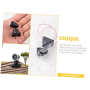 DOITOOL 15 Pcs Model Signal Light Miniature Spotlight Model Sand Table Model Material Sand Table for Kids Children Toys Micro Landscape Decor Miniature Furniture Simulation