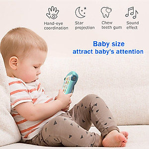 Lukax Toy Phone - Baby Toys 12-18 Months Kids Phone Toys, Baby Cell Phone Toy with Music & Light, Learning & Education Toys Gift for Boys Girls Blue