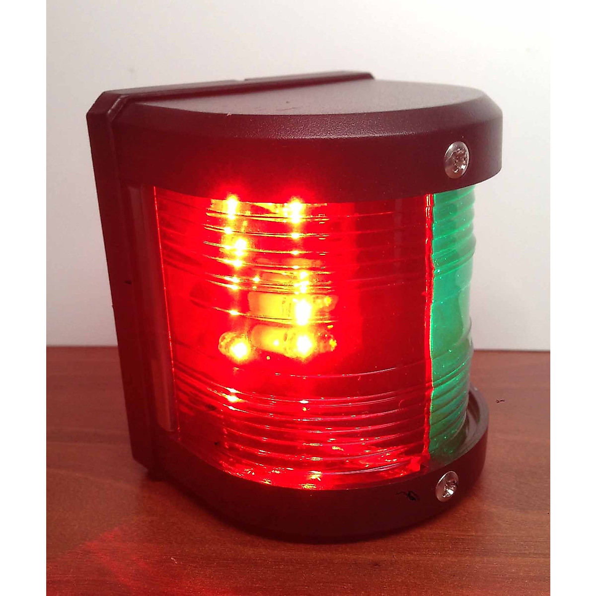 Pactrade Marine Boat Pontoon LED Navigation Light Black ABS Plastic Housing Boats Up to 12M Waterproof IP:66 Surface Mount 2NM (Combo Green and Red Bow)