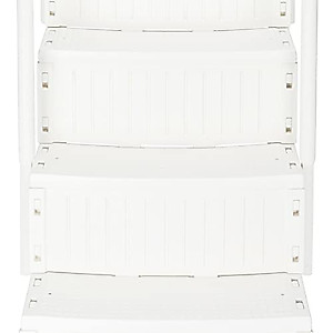 VINGLI Pool Ladder Heavy-Duty 4 Safety Step for Above Ground Pools Stair Entry System with Handrails, 33.5” x 27.2" x 77.9", 400lb, White