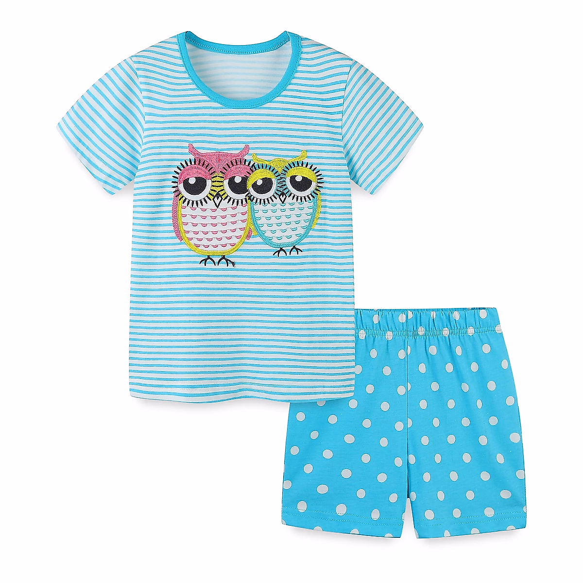 Baby Girls Summer Clothes,Cotton Watermelon Short Sleeve T-shirt and Shorts Outfit Set Raspberry 2t
