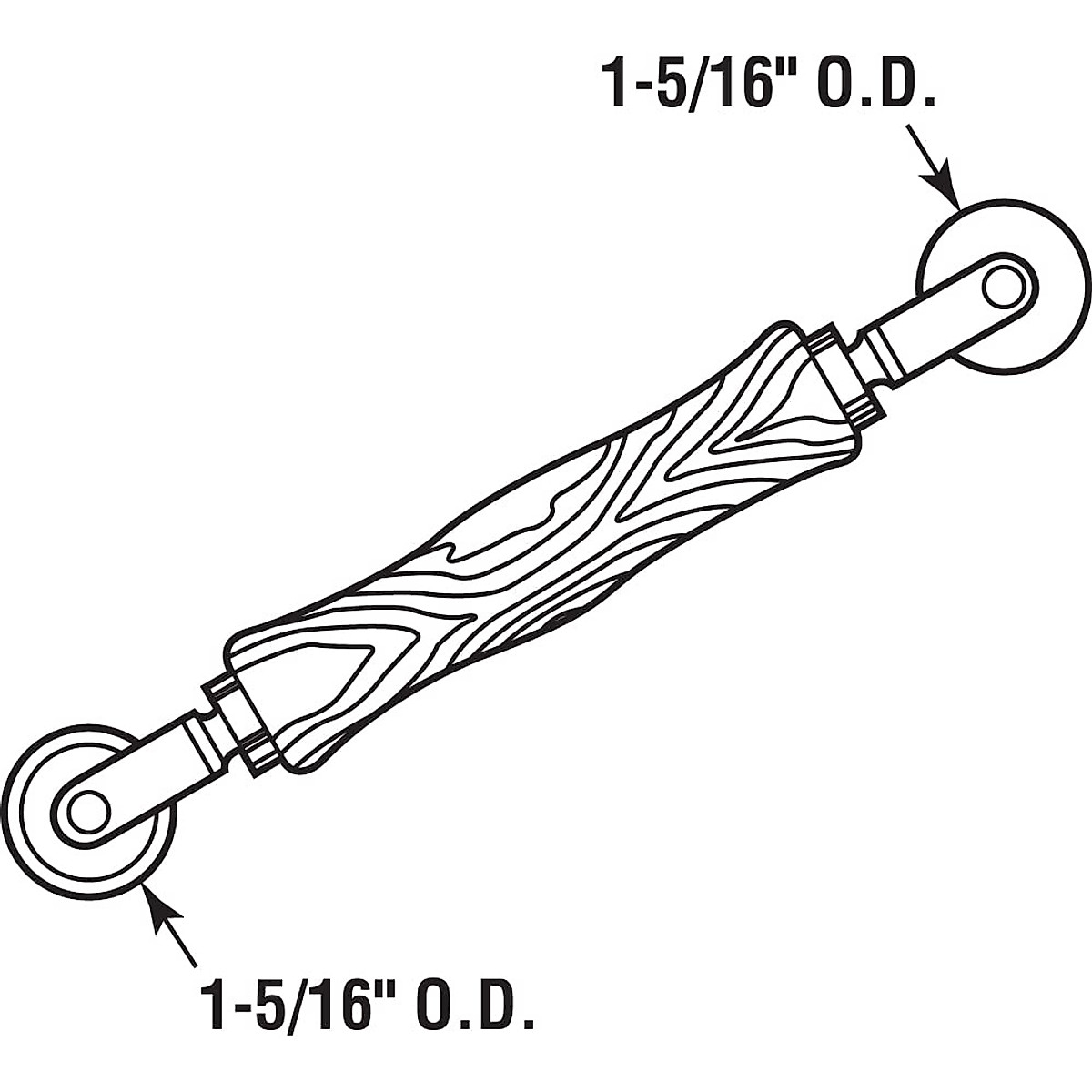 Prime-Line P 7505 Screen Rolling Tool – A Must Have Tool for Installing Window and Door Screens – Spline Roller with Wood Handle and Steel Wheels – Durable and Easy to Use