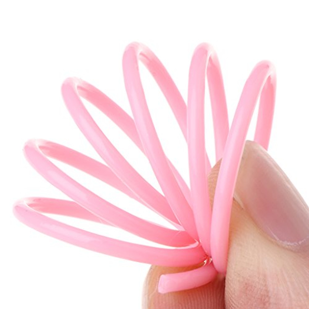 Poity 5 Pieces Cat Toys Colorful Spring Plastic Bounce Pet Random Color Wide Gauge Heavy Color Randomly 4.5x2.5cm(1.77x0.98in)