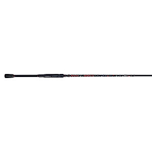 Abu Garcia 7’6” Vendetta Casting Fishing Rod, 1-Piece Rod, 12-25lb Line Rating, Medium Heavy Rod Power, Fast Action, 3/8-1 1/4 oz. Lure Rating, Black