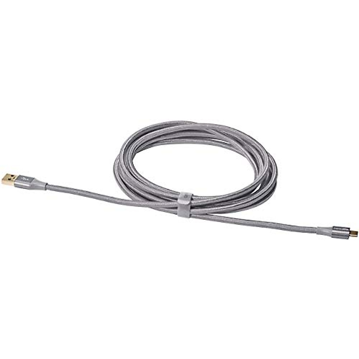 Amazon Basics Double Braided Nylon USB Type-C to Type-A 3.1 Gen 1 Charger Cable | 10 feet, Dark Gray